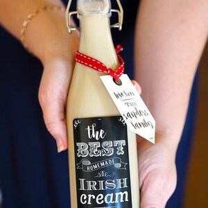 Irish Cream DIY Gift Tags Bottle Label Stickers and Gift Tags Instant ...