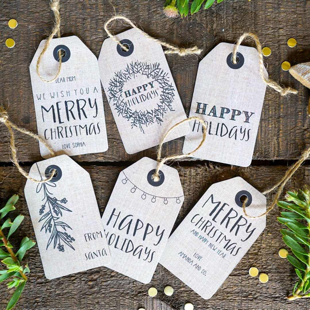 Christmas Kraft Gift Tags Christmas Labels Instant Downloadable and ...