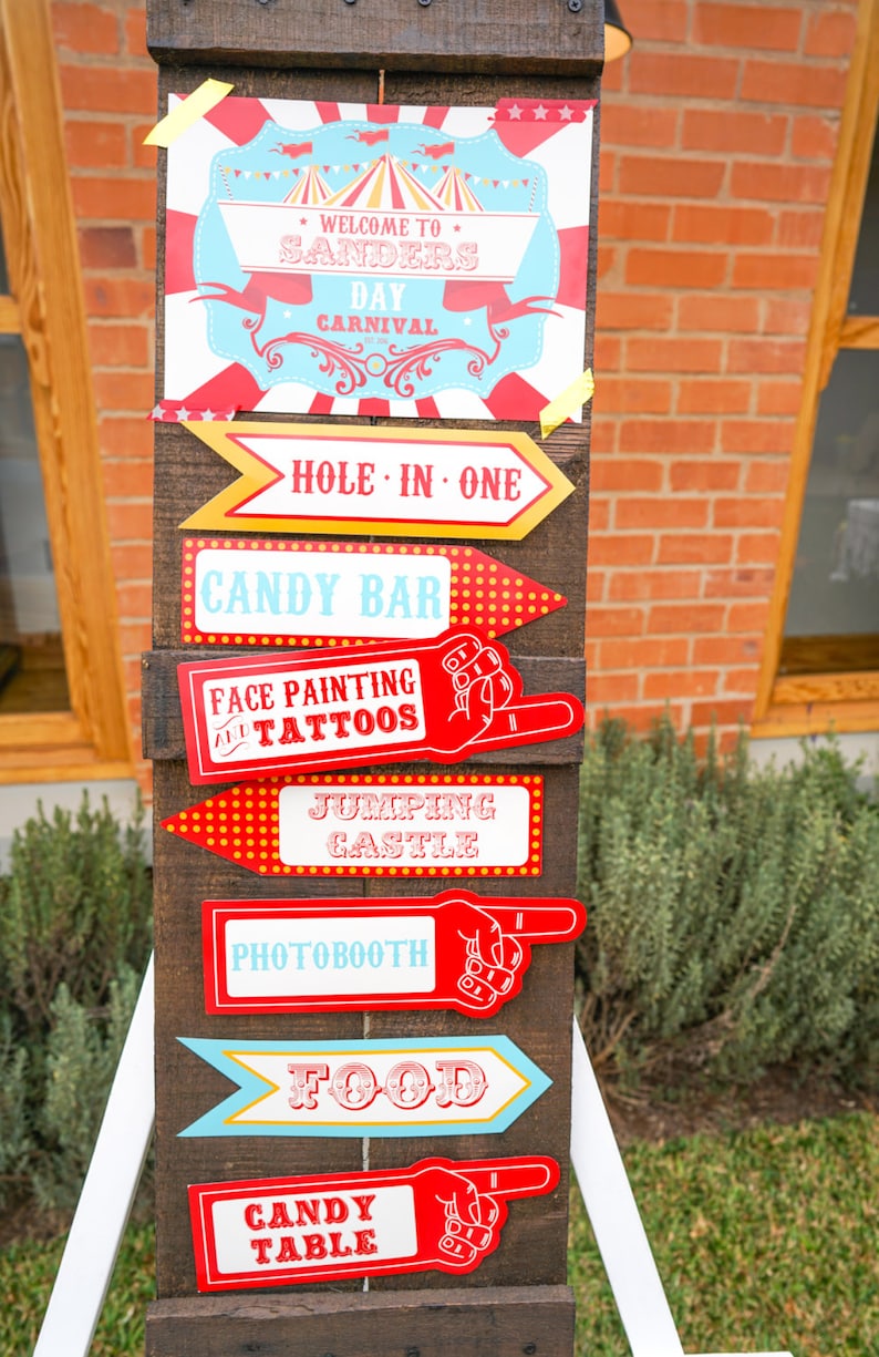 Carnival Party Decorations Kids Carnival Birthday Party DIY Carnival ...