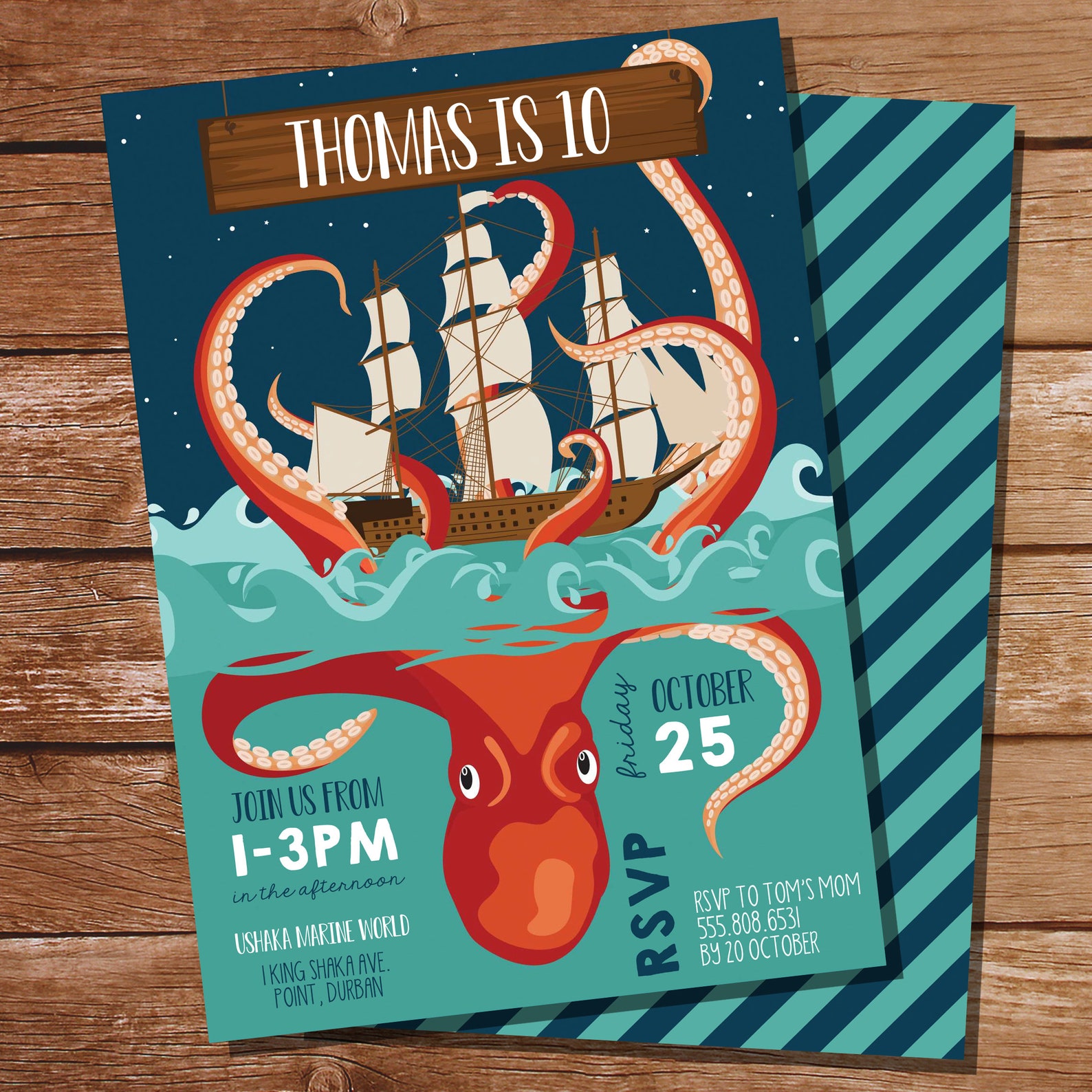 Kraken Birthday Party Decor Kraken Party Printable Decor Octopus Party ...