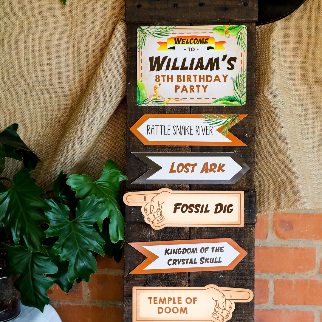 Welcome Sign Adventure Explorer Party Directional Sign Adventure Party ...