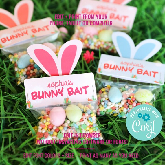 Bunny Bait Card - Printable Easter Bunny Bait Card - Bunny Food ...