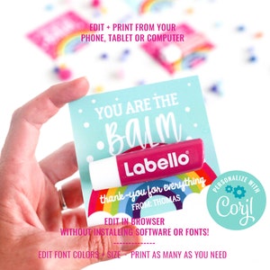 Printable Teacher Appreciation Gift Card Thank You Teacher Editable ...