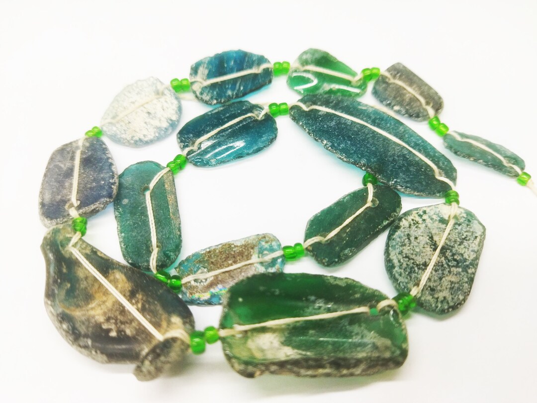 Big & Beautiful Genuine Ancient Roman Multi Colored Beads With Patina ...