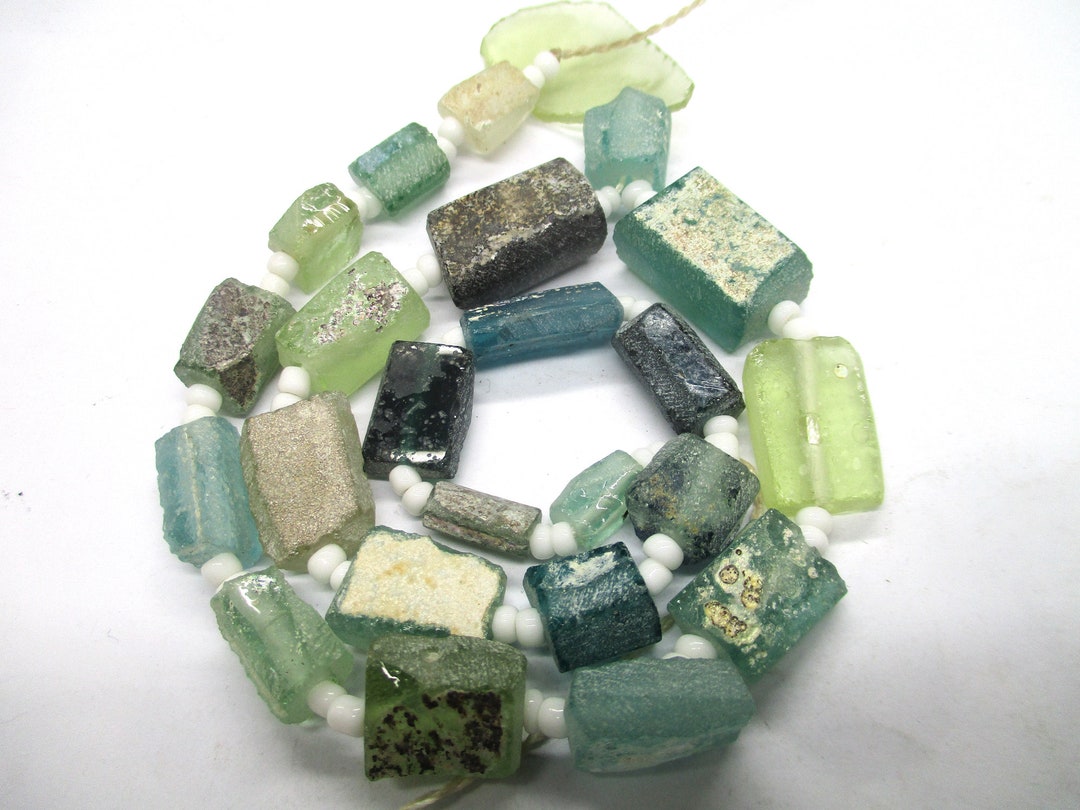 Stunning Genuine Ancient Multicolored Roman Glass Fragment Beads With ...