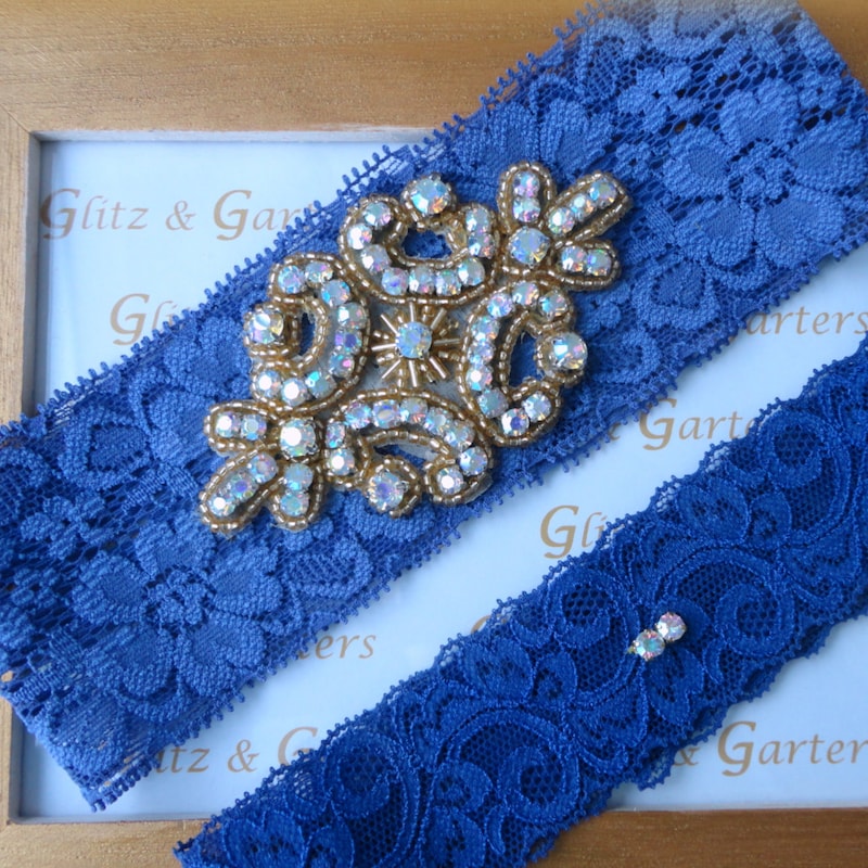 Royal Blue Garter - Etsy