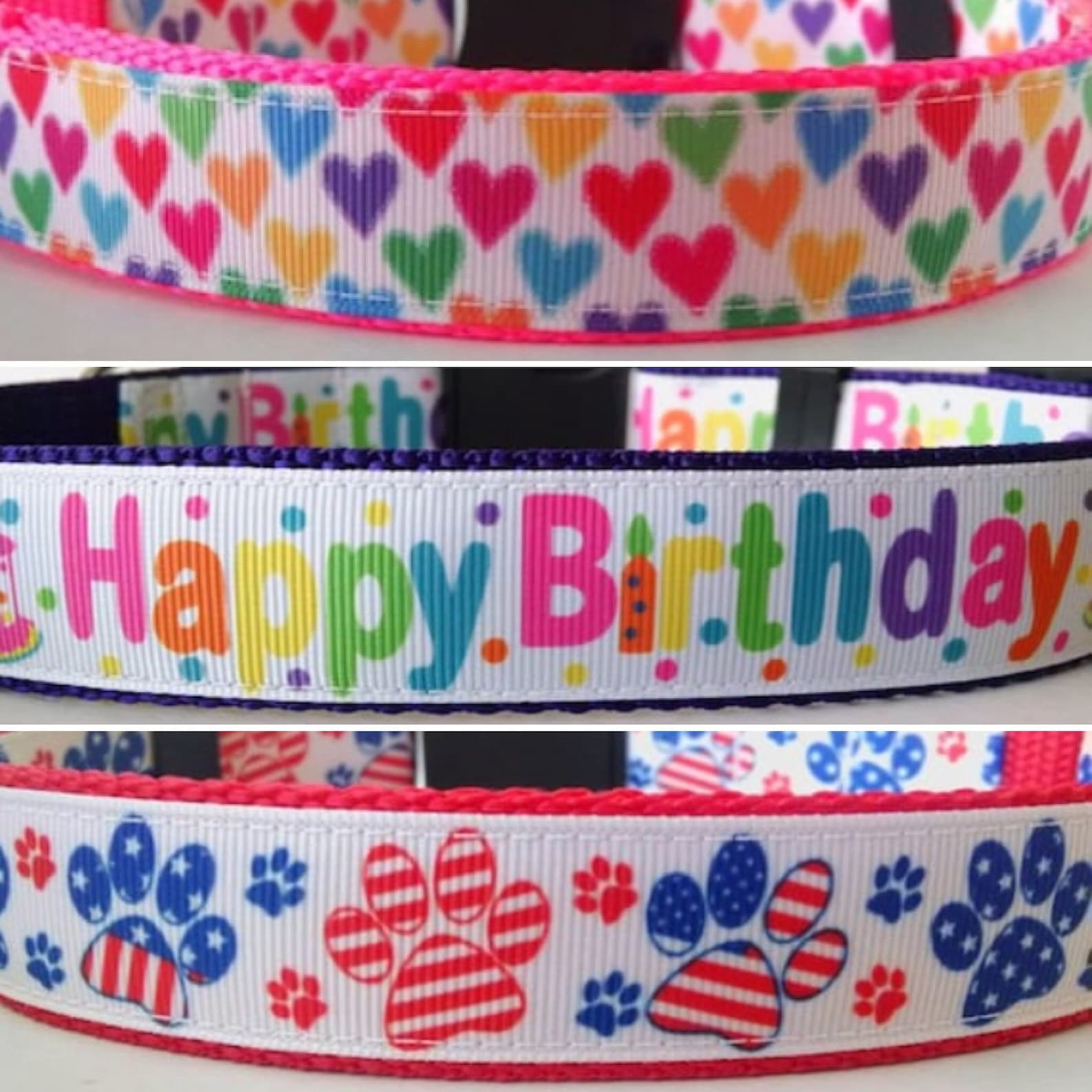 Dog Collar Background Color Add-on - Adjustable Dog Collar - Summer Dog ...