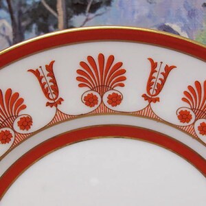 Richard Ginori Italy Ercolano Red Bread and Butter Plate Circa 1980 ...