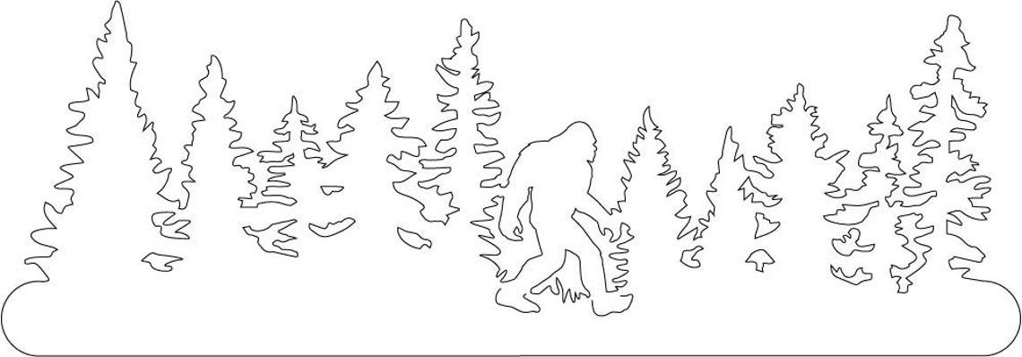 Forest Sasquatch Stencil *digital File* - Etsy