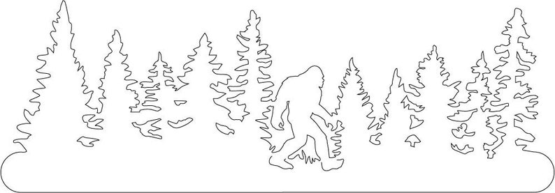 Forest Sasquatch Stencil *digital File* - Etsy
