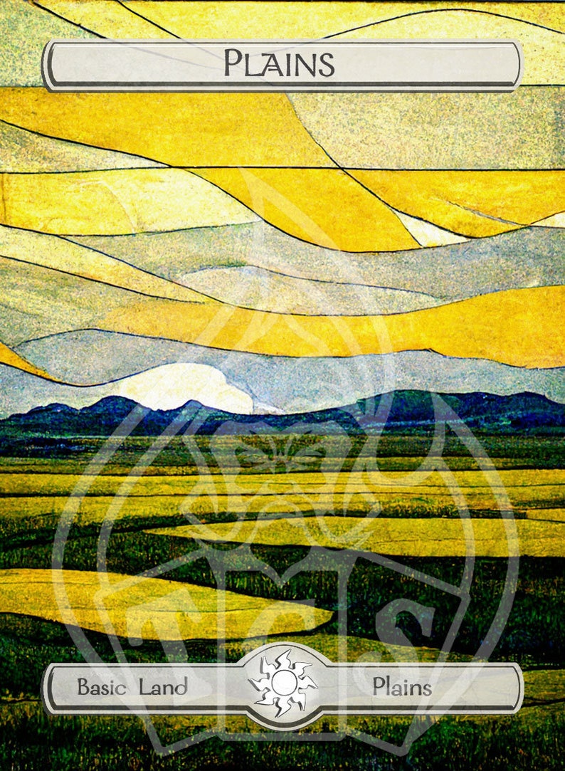 Stained Glass Art - Custom MTG Basic Lands - Etsy