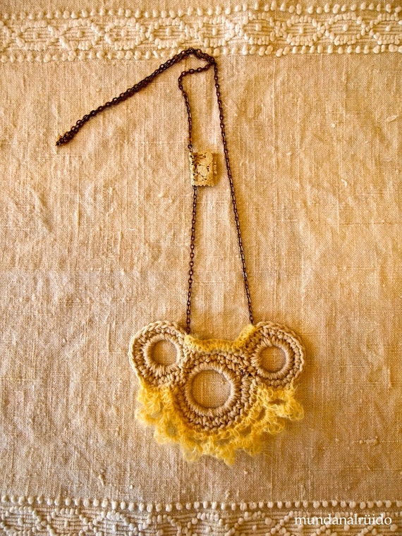 Items similar to Textile necklace on Etsy