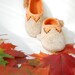 Fox Art Slippers Felted Slippers for Girl Grey Orange Wool House ...
