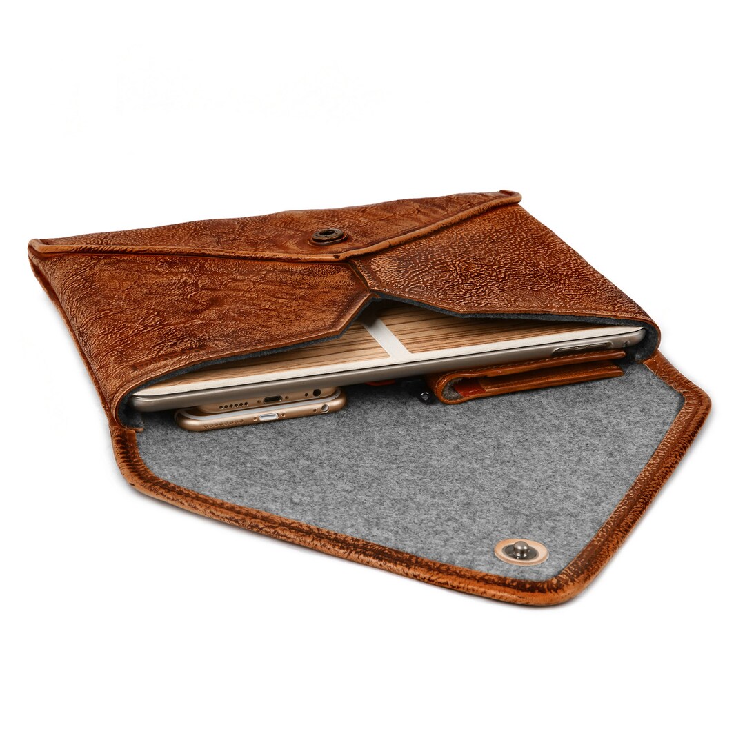 Leather iPad Case Leather iPad Mini Sleeve Wool Felt MacBook Sleeve ...