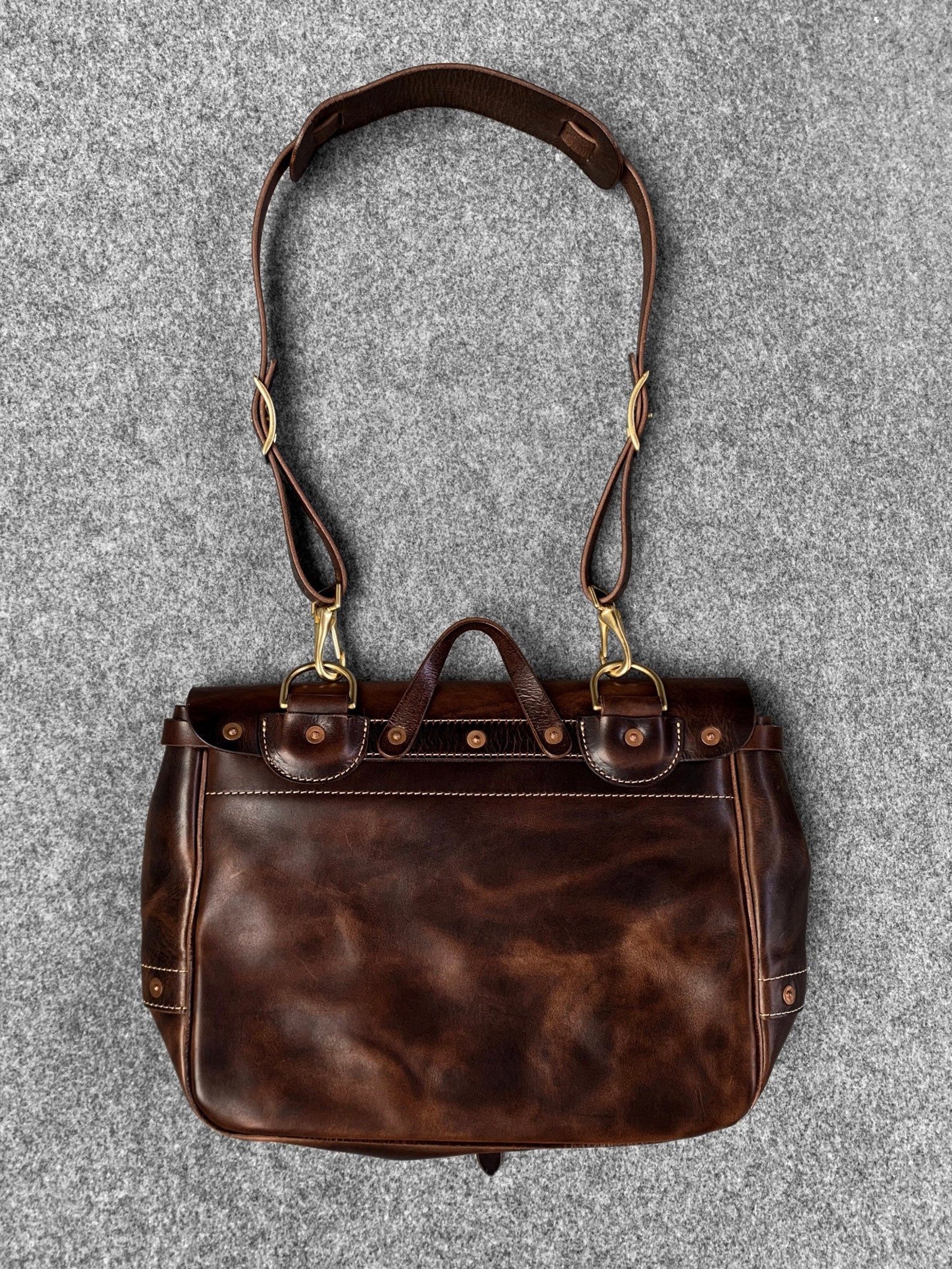 Genuine Leather Mail Bag School Bag Vintage Messenger Bag - Etsy