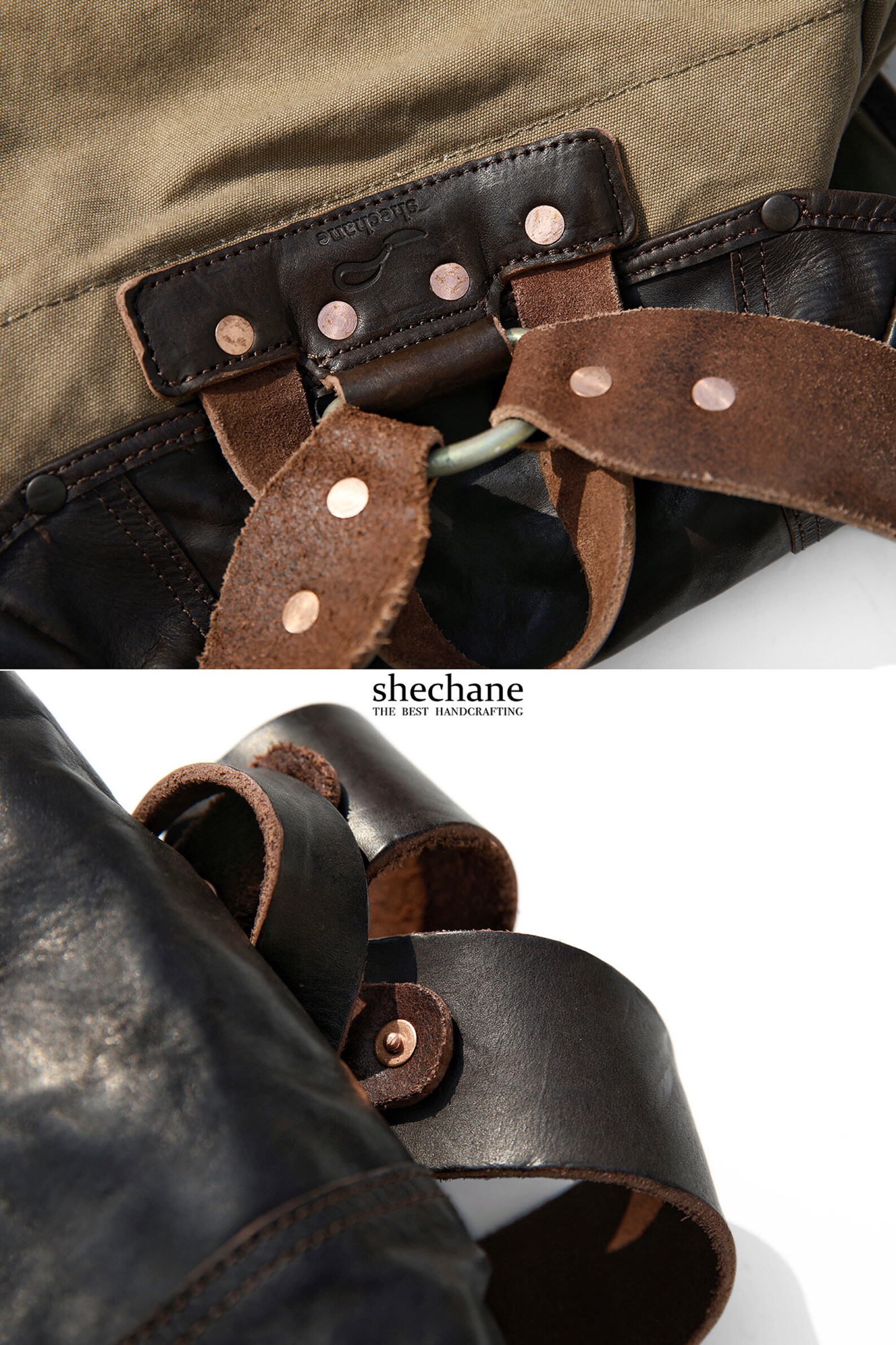 School Bag Genuine Leather Backpack Travel School for Man - Etsy