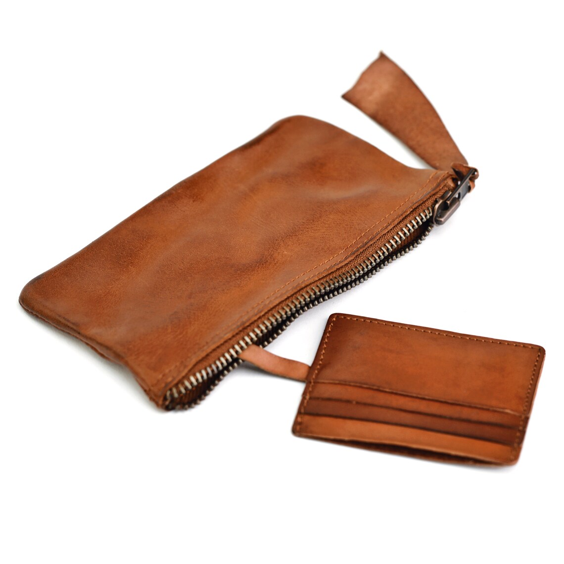 Leather Phone Wallets Slim Wallet Money Pouch With Card Case - Etsy