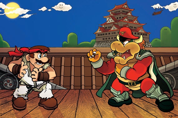 Super Mario Fighter Poster | Etsy