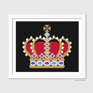 King's Crown Cross-stitch Pattern - Crown Ornament - Counted Cross ...