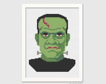 Frankenstein Cross-stitch Pattern Instant Download Pdf - Etsy