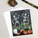 Dancing Skeleton Cards, Retro Halloween Cards, Vintage Halloween ...