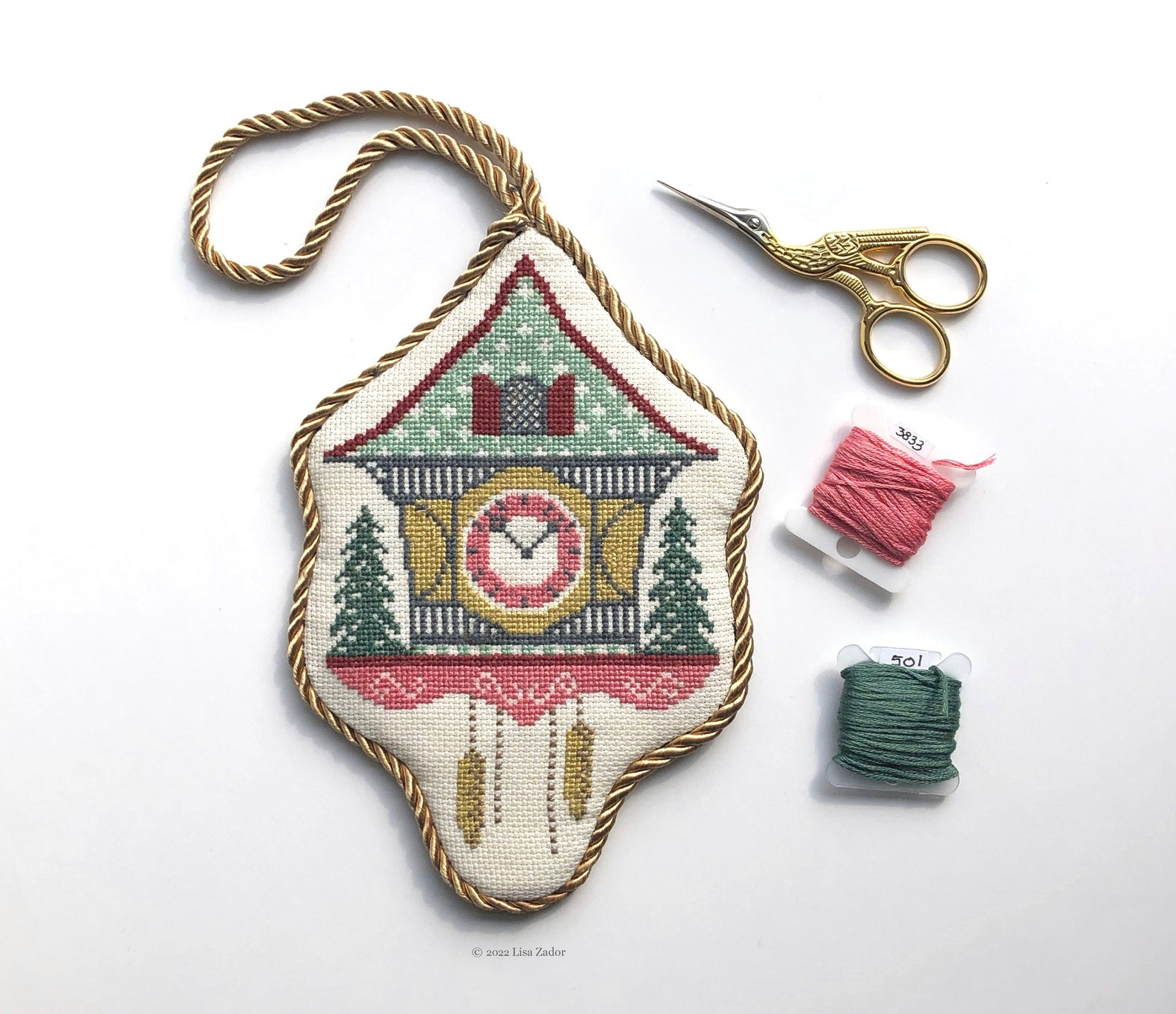 Cuckoo Clock Ornament Cross-stitch Pattern Chalet Style - Etsy
