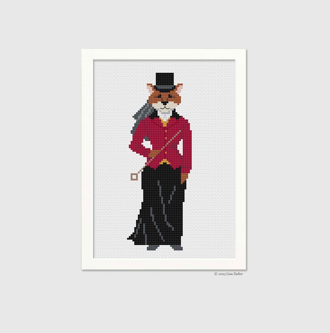Lady Fox Hunt Cross-stitch Pattern Counted Cross-stitch - Etsy