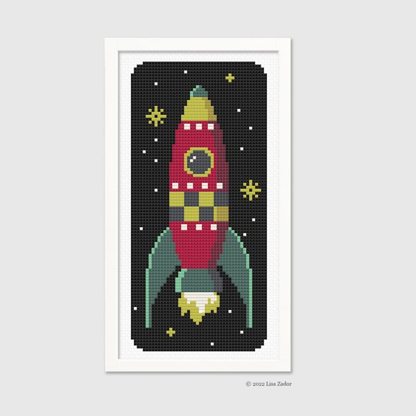 Rocket Cross Stitch Pattern - Etsy