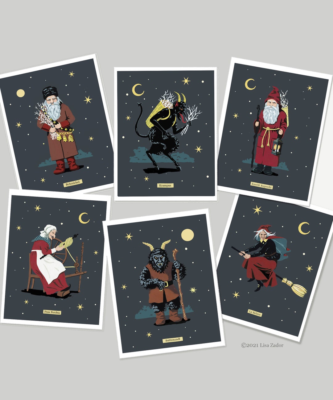 Dark Christmas Cards, Krampus, Belsnickel, La Befana, Christmas ...