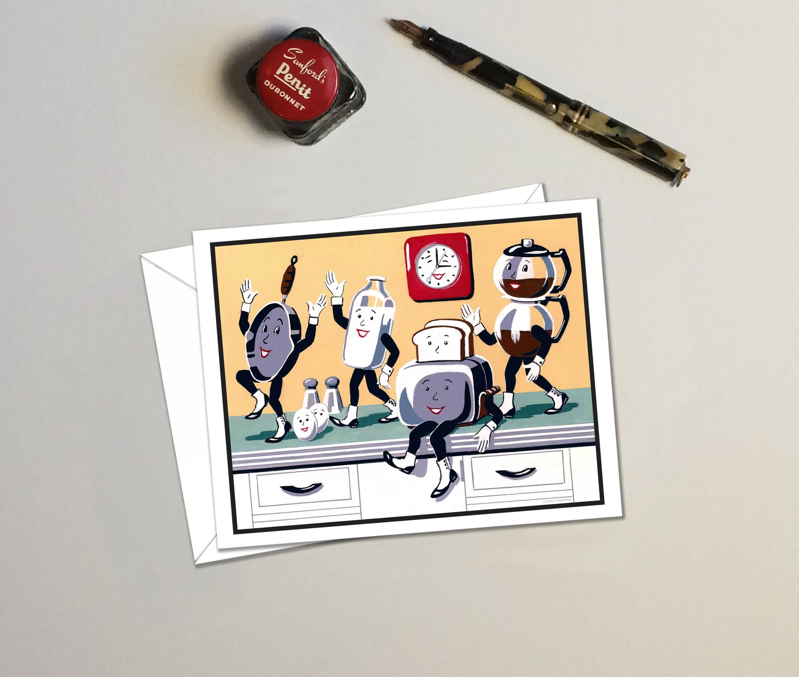 Vintage Kitchen Cards - Retro Kitchen Cards - Anthropomorphic Food ...