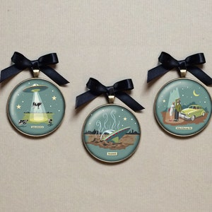 Retro UFO Coasters, Flying Saucer Coaster Set, Aliens ...