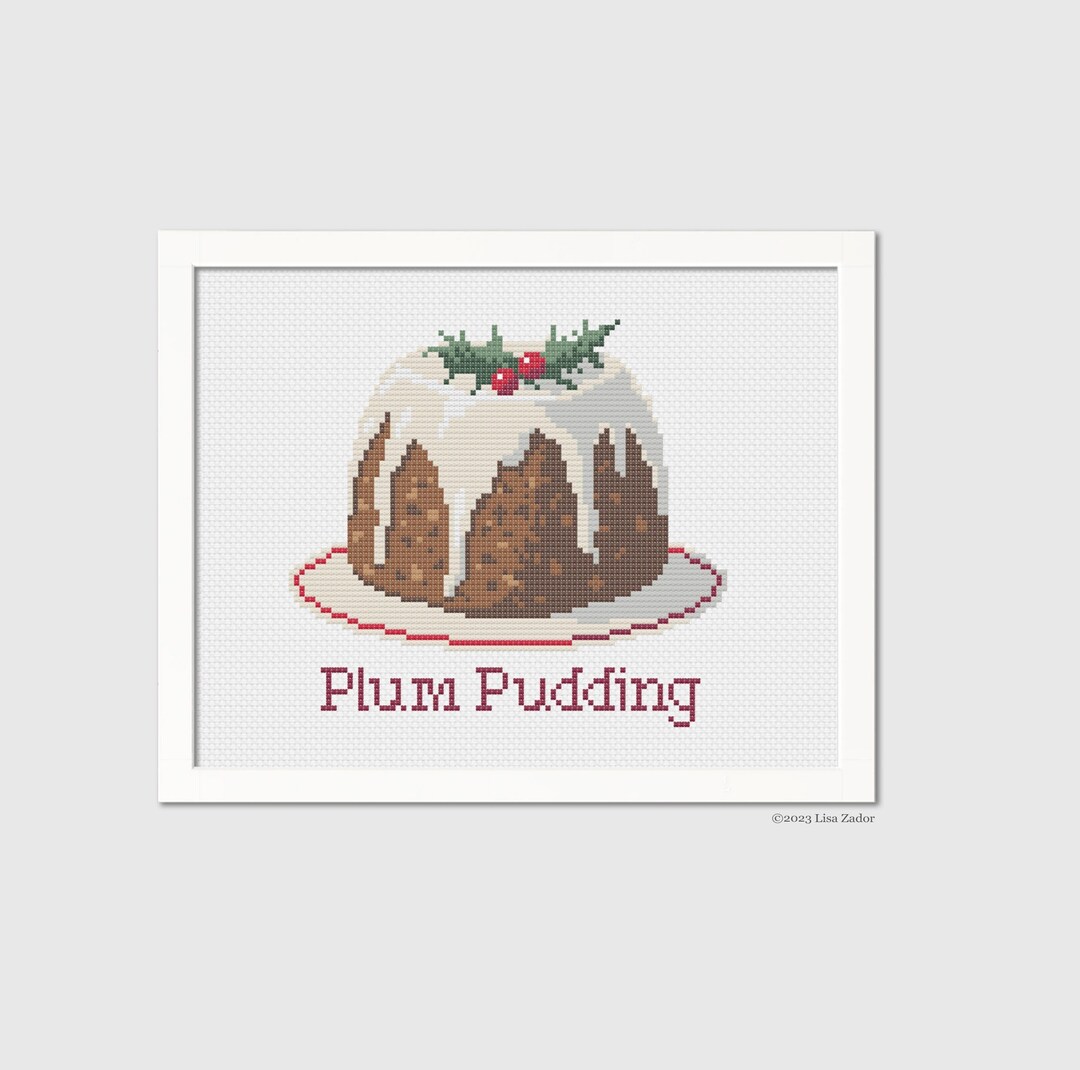 Plum Pudding Original Cross-stitch Pattern - Christmas Cross-stitch ...