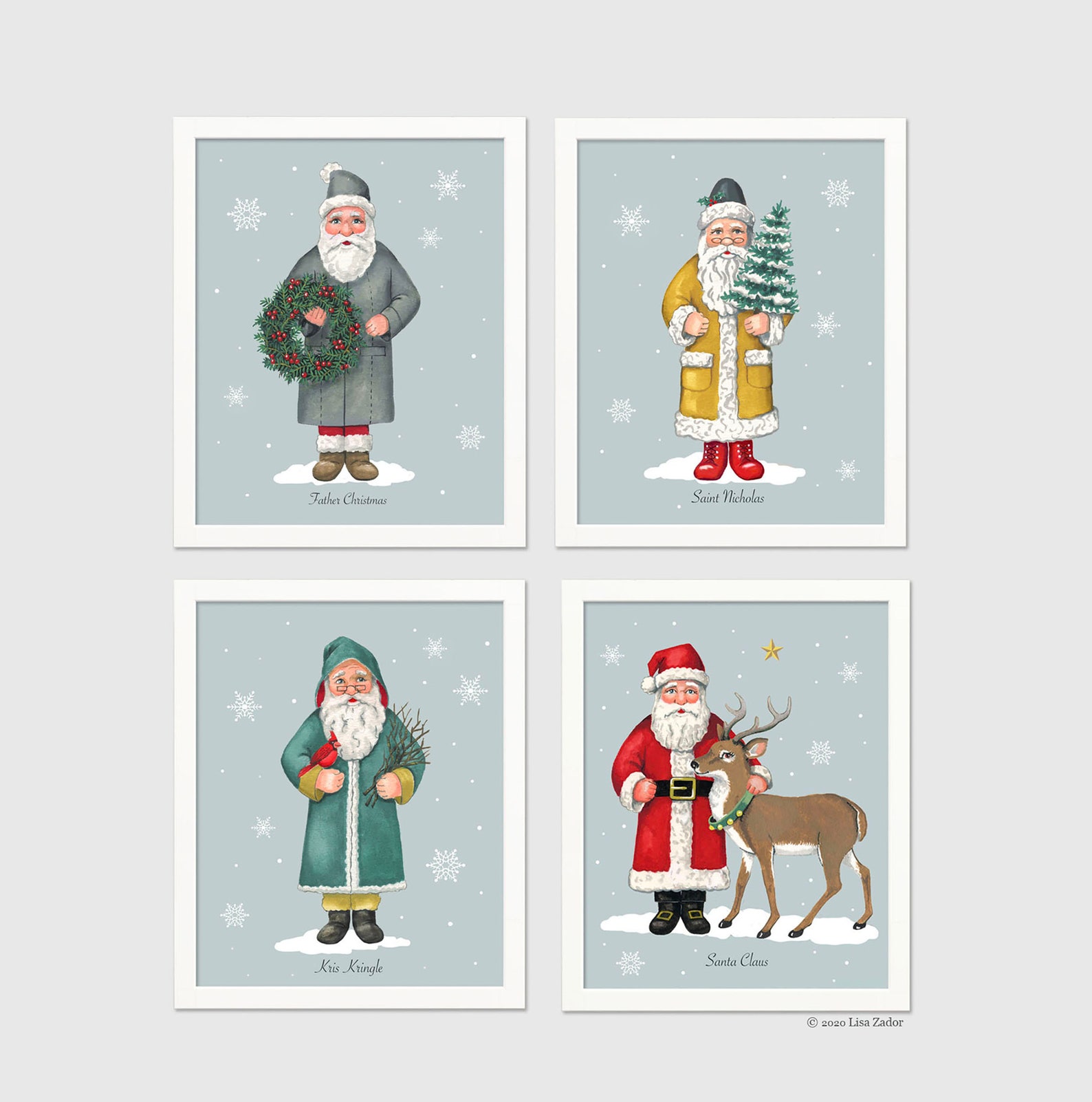 Santa Around the World Folk Christmas International Santa - Etsy