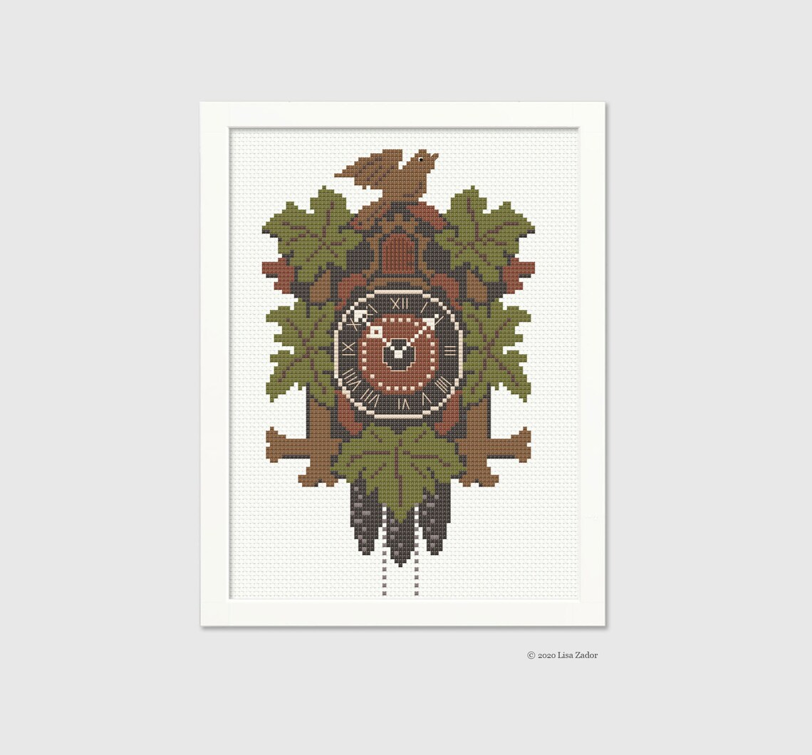 Gingerbread Cuckoo Clock Cross-stitch Pattern Ornament PDF - Etsy