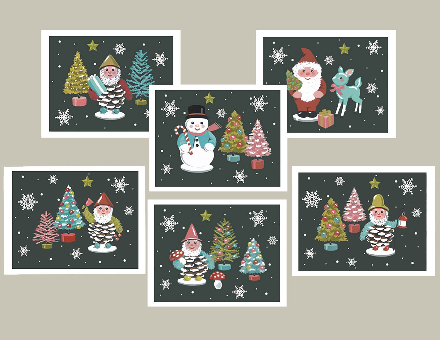 Animal Christmas Cards Woodland Country Christmas Forest | Etsy