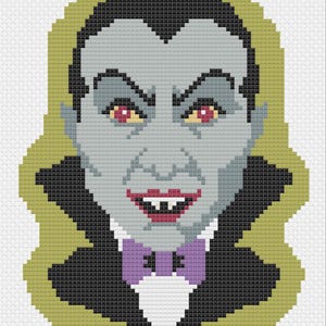 Vampire Cross-stitch Pattern Original Design of Dracula Ornament ...