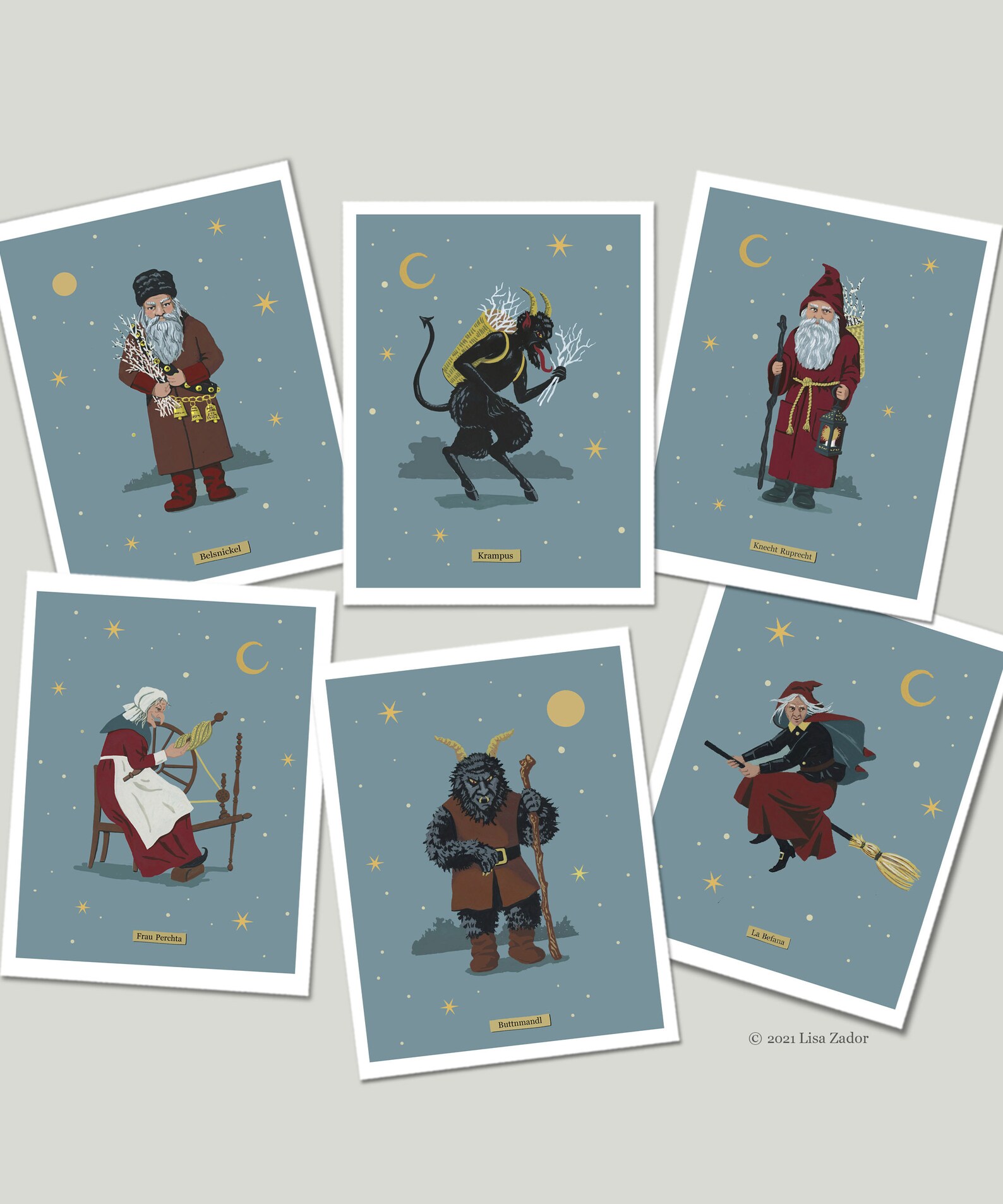 Dark Christmas Cards, Krampus, Belsnickel, La Befana, Christmas ...