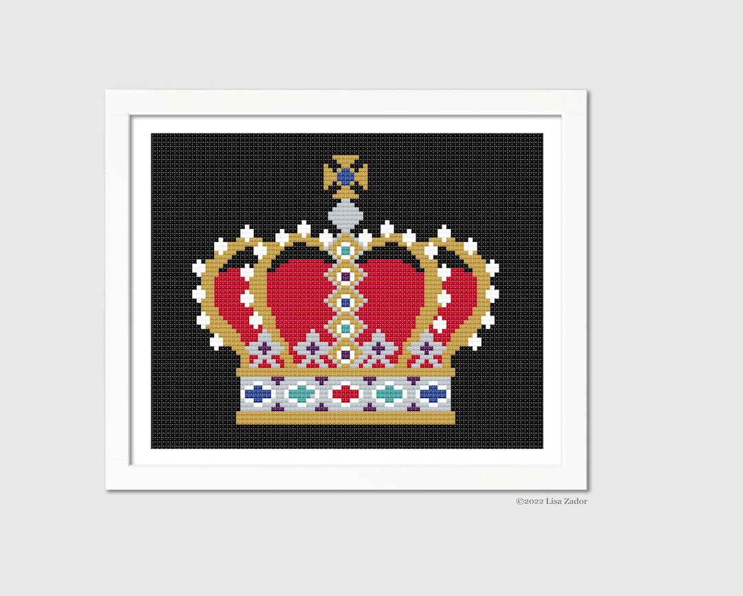 King's Crown Cross-stitch Pattern Crown Ornament - Etsy