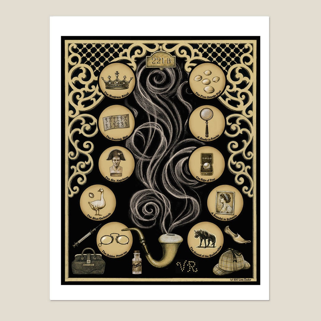 Sherlock Holmes Print Arthur Conan Doyle Victorian Literary - Etsy