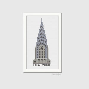 New York City Needlepoint Canvases - Empire State Building - Chrysler ...