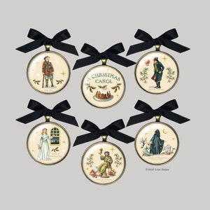 Dickens Christmas Carol Cards, Scrooge Cards, Set of 6, Victorian ...