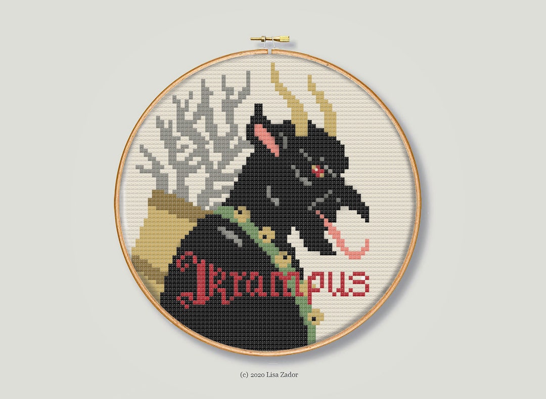 Krampus Ornament Cross-stitch Pattern - PDF - Digital Download - Etsy
