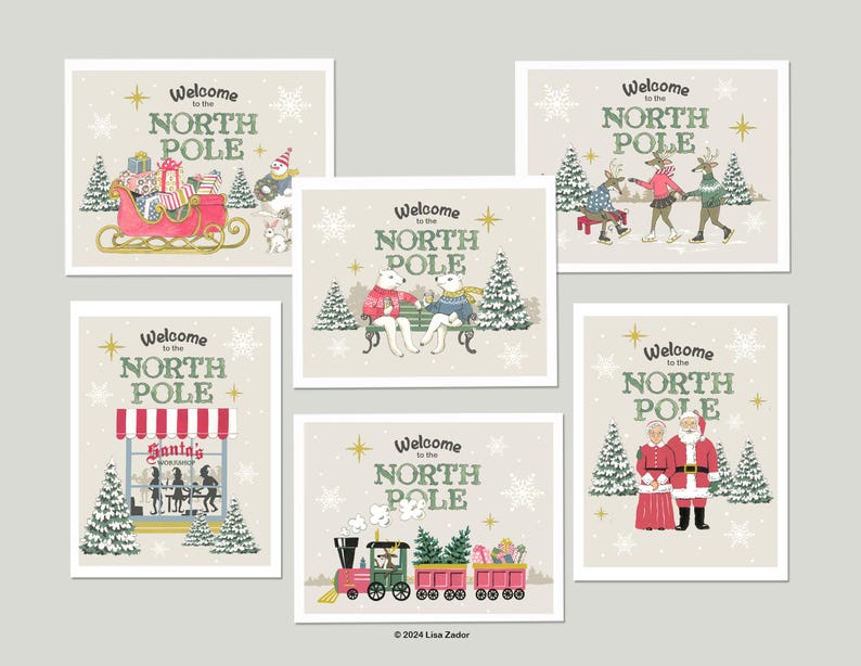 Dickens Christmas Carol Cards, Scrooge Cards, Set of 6, Victorian ...