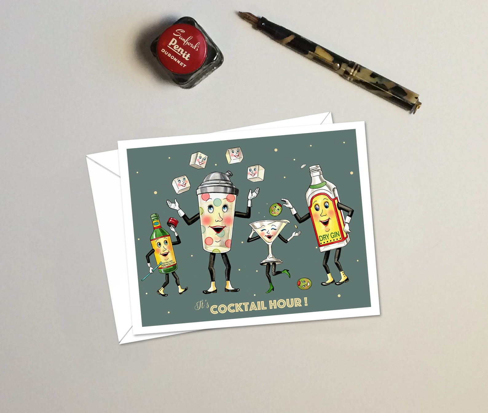 Vintage Kitchen Cards - Retro Kitchen Cards - Anthropomorphic Food ...