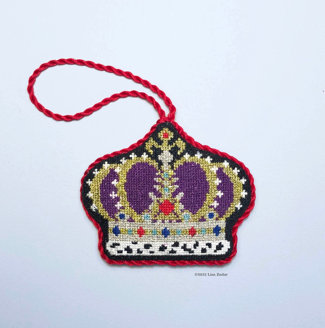 Queen's Crown Cross-stitch Pattern - Crown Ornament - Counted Cross ...