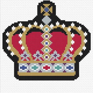 King's Crown Cross-stitch Pattern - Crown Ornament - Counted Cross ...