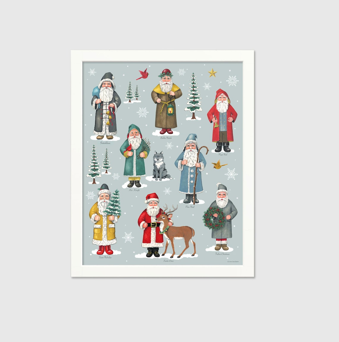 Santa Christmas Cross Stitch Pattern Kris Kringle Counted - Etsy