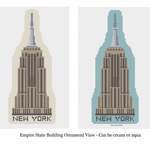 New York City Needlepoint Canvases - Empire State Building - Chrysler ...