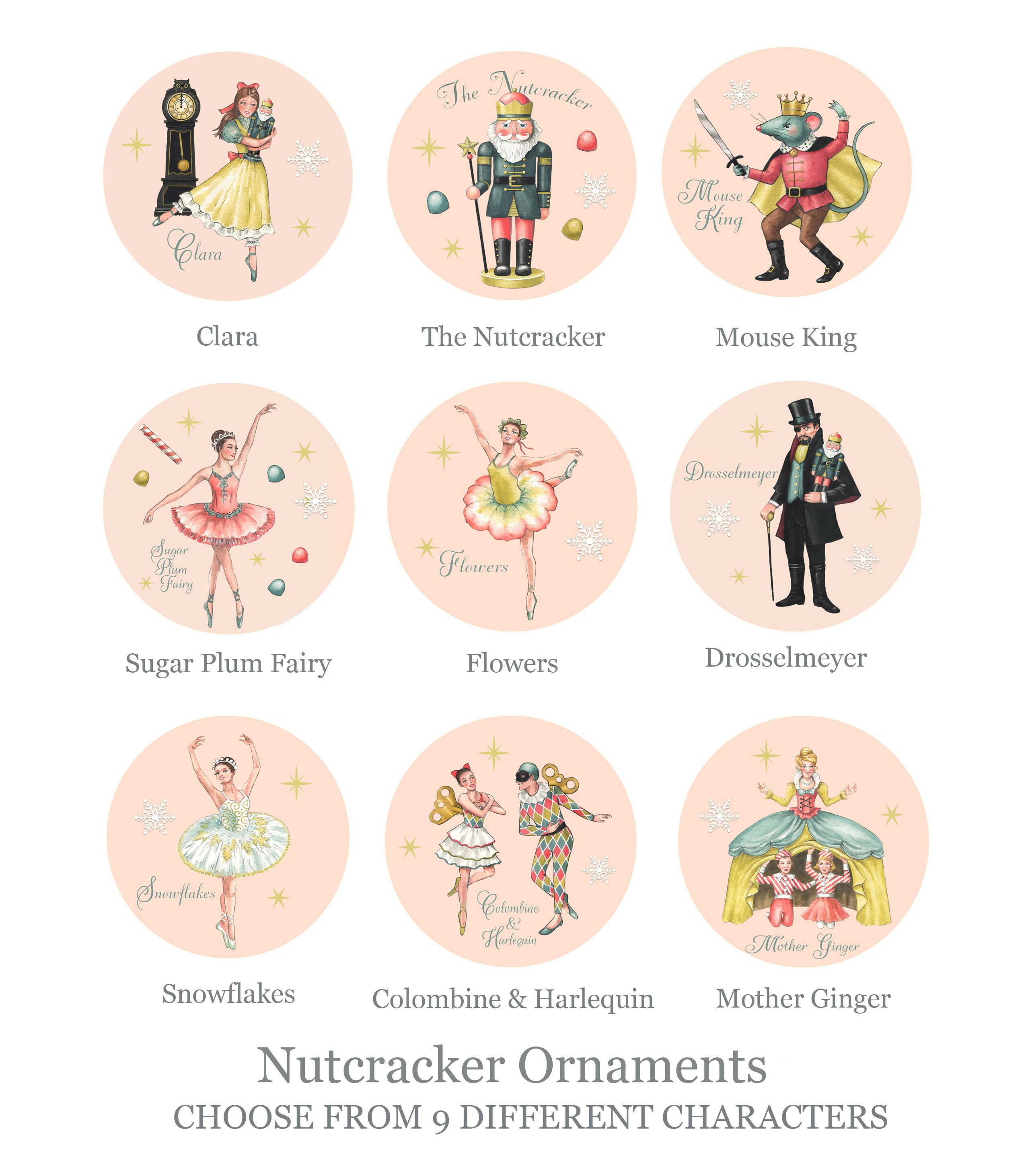 Dickens Christmas Carol Ornament From Original Artwork, Choose From 12 ...