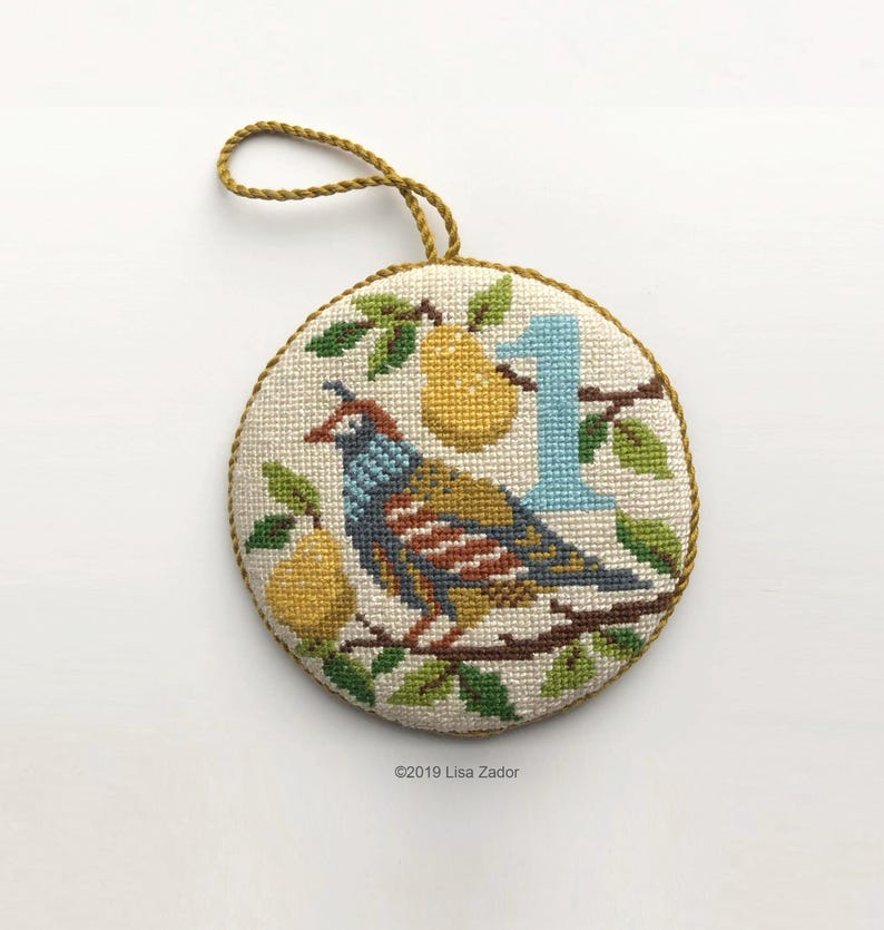 12 Days of Christmas Cross-stitch Pattern - Partridge - Original Design ...